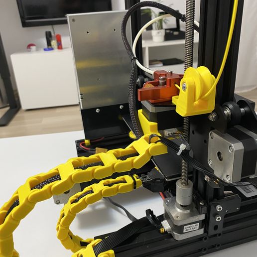 🔌 Ender 3 Pro Cable Chains Upgrade: No disassembly, no screws・ STL File ...