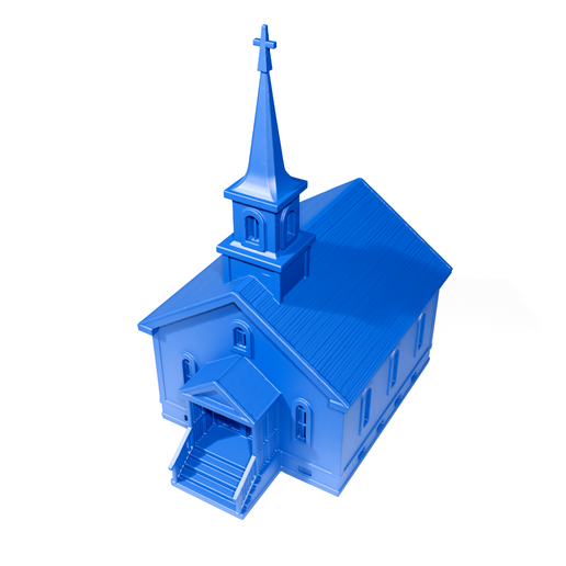 ⛪ American Church・ STL File for 3D printing・Cults