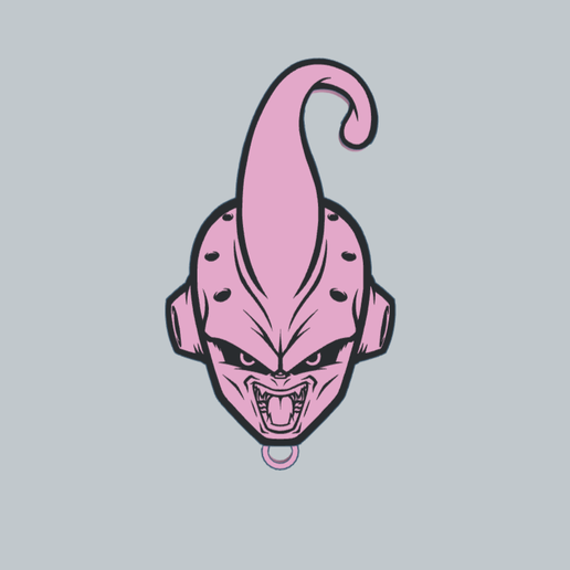 STL file keychain kid buu,majin buu,buu,buu,dragon ball 🗝️ ・Design to ...