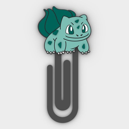 📎 Paperclip BULBASAUR POKEMON - bookmark - 3MF pre-painted , STL・ STL ...