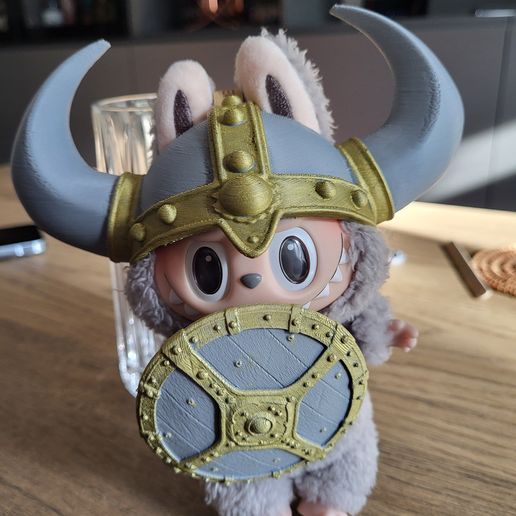 🪖 Labubu Viking helmet・3D Print with the P1P 3D printer・Cults