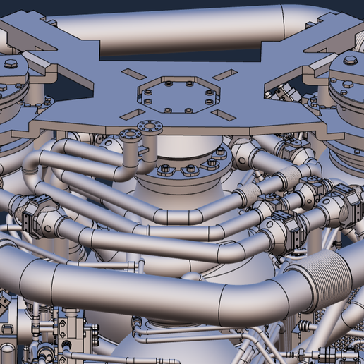 🛰 RS-25 Space Shuttle Rocket Engine Detail up version・ 3D File for 3D ...