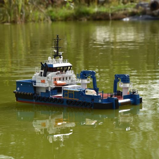 👽 Universal workboat service Vessel・ 3D File for 3D printing・Cults