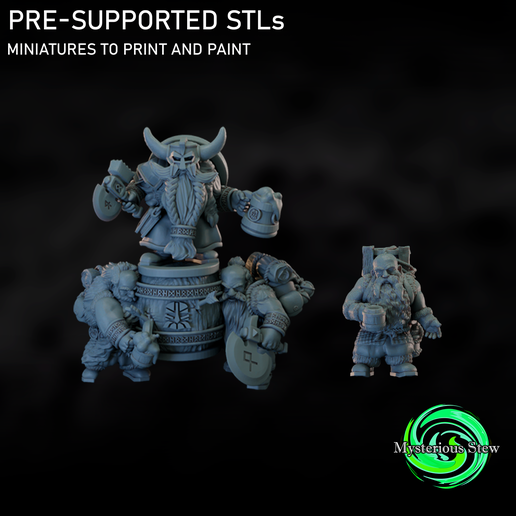 ⚔️ Classic Dwarf Infantry Bundle・ 3D File for 3D printing・Cults
