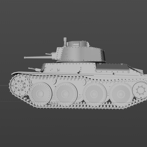 🗺️ German Panzer 38t tank-1 3D model material・ OBJ File for 3D printing ...