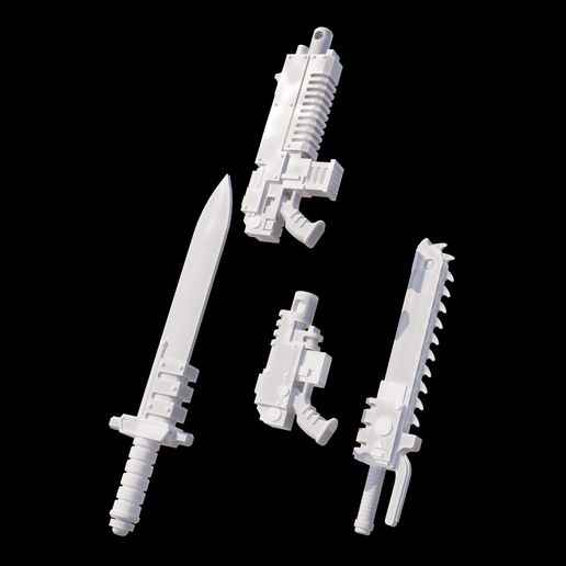 🛰 SPACE WARRIOR BASE WEAPONS DEMO・Free 3D File for 3D printing・Cults