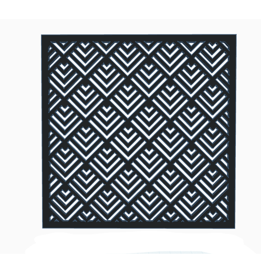 👤 Chevron Pyramid Stencil Design, Stamp Pattern, Set of 2 Pcs・ STL File ...