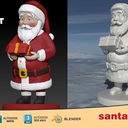 STL file santa claus 🎅 (OBJ)・3D printer model to download・Cults