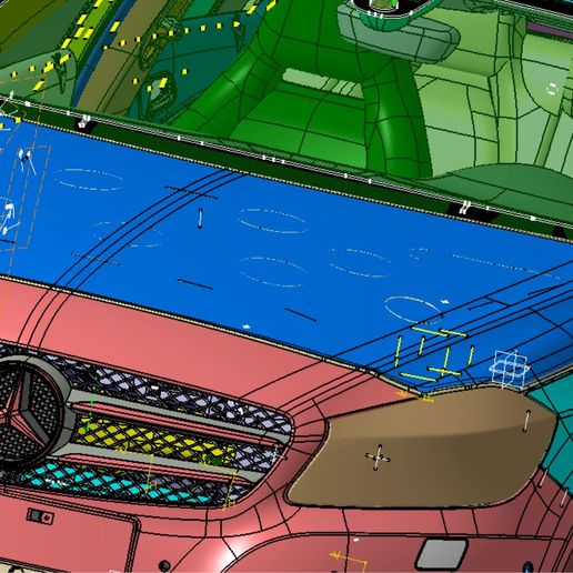 🚗 Mercedes Benz A200 komplettes Auto Teil-Industrie 3D Modell・ 3D Datei ...