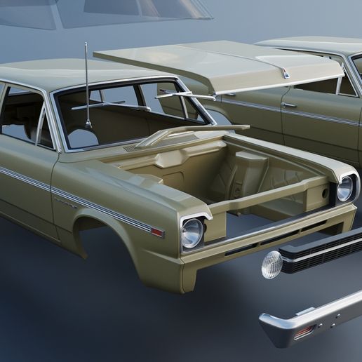 🚗 AMC Rambler Four-Door Sedan 1969・ 3D File for 3D printing・Cults
