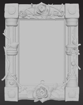 🖼️ Gothic Floral Picture Frame (STL Format)・ STL File for 3D printing・Cults