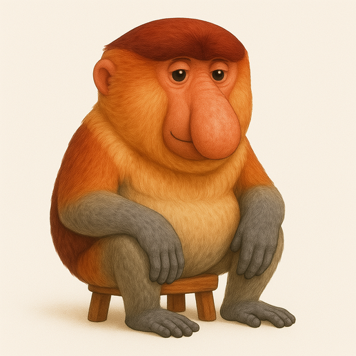 funny big nose monkey