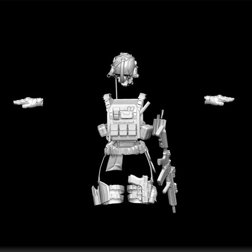 🫡 Army Soldier Equipment 3D Print Model - Military Forces Kit STL File ...