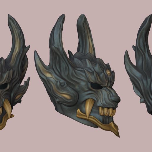 STL file garo helmet - Ankoku Makai Kishi Kiba - The Dark Knight mask 🪖 ...