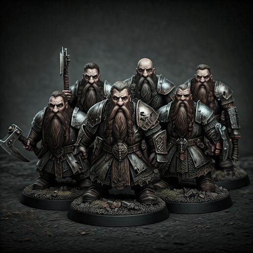 3D file Dwarf Warrior Pack 🎲 ・3D printing idea to download・Cults