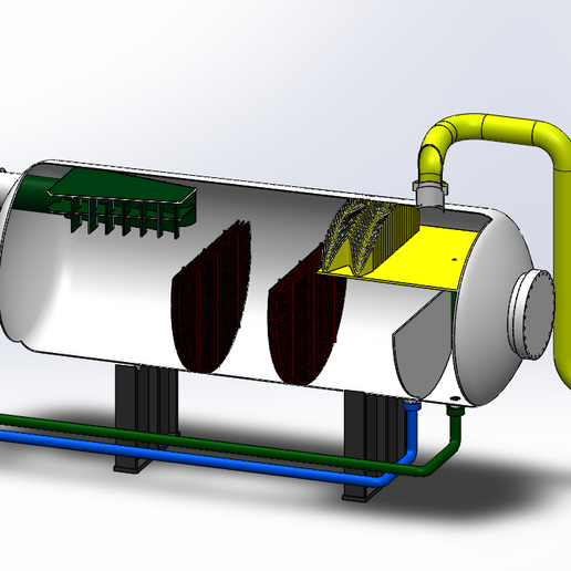 🧞‍♂️ Horizontal Three-Phase Separator・ STL File for 3D printing, CNC ...