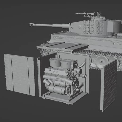 🐅 HL210 and 230 engines for Tiger/Panther crates・ STL File for 3D ...