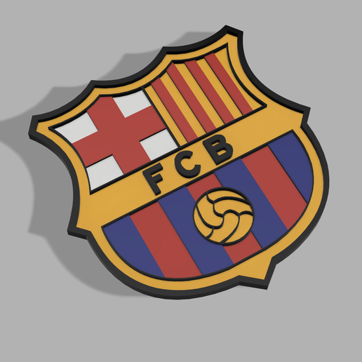🏈 FC Barcelona Logo・Free STL File for 3D printing・Cults