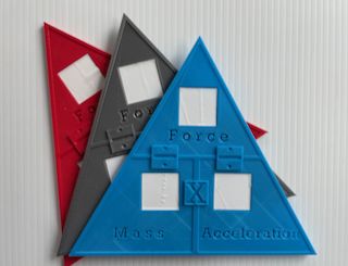 🔺 Force Formula Triangle Science Manipulative・ STL File for ・Cults