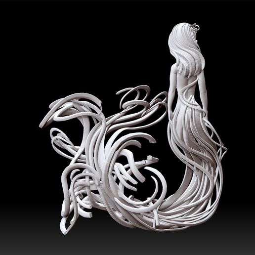 🧜‍♀️ mermaid - spectral mermaid - decorative mermaid・ STL File for 3D ...