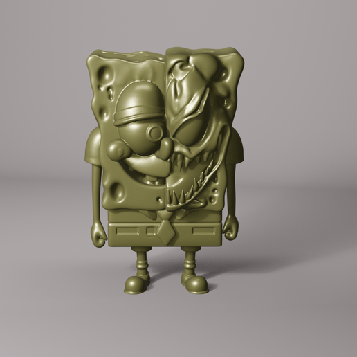 👾 Half Spongebob Half Venom – Unique Crossover 3D Model STL for ...