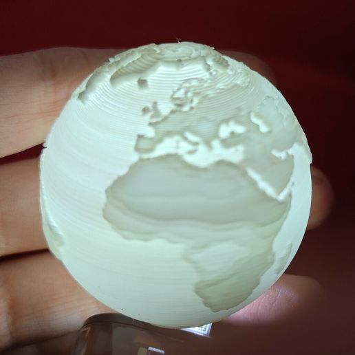 🌍 Earth lithophane・Free 3D File for ・Cults