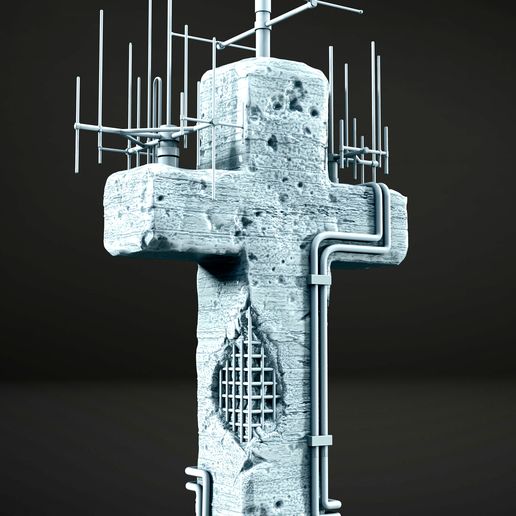 📶 Antenna Cross V2・ STL File for 3D printing・Cults