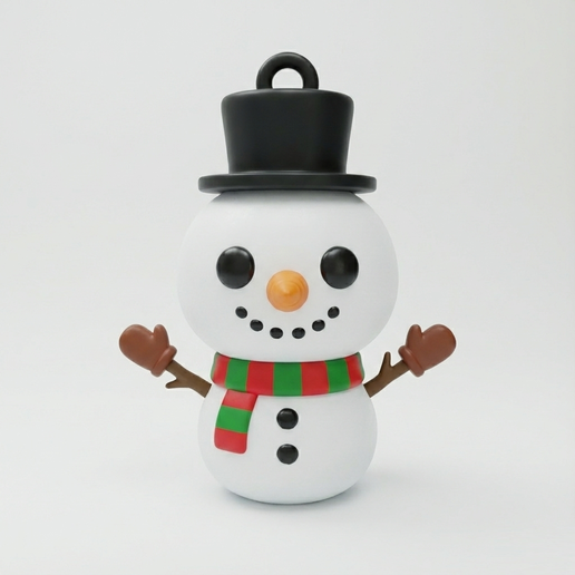 ☃️ Winter Wonderland Snowman Keychain & Figure (Split Body for Easy ...