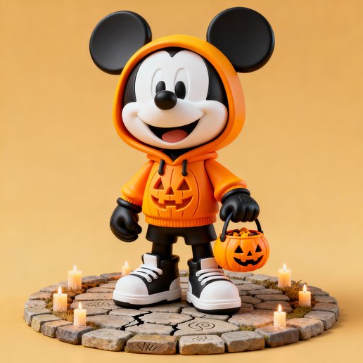 🐁 Mickey Mouse Halloween 3D Print Figurine - Cute Collectible STL・ 3D ...