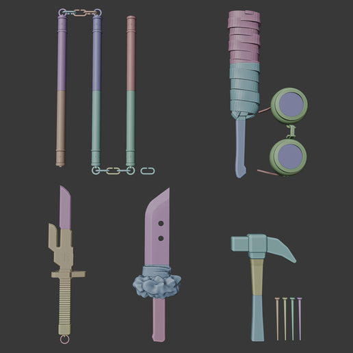 🗡️ Jujutsu Kaisen | Cursed Tool Collection・ STL File for 3D printing・Cults