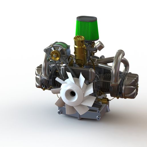 👽 Citroën 2cv Engine・ STL File for ・Cults