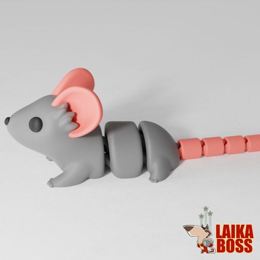 🐁 Flexi Cute Mouse Articulated・ STL File for 3D printing・Cults