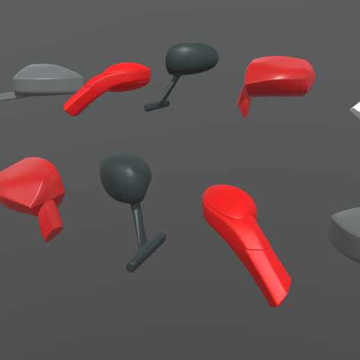 📦 Rearview Mirrors // Package 01・ STL File for ・Cults