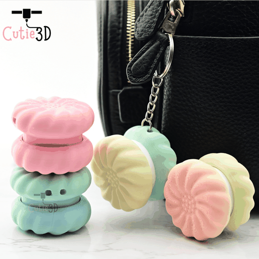 👌 Cutie3D Keycap Fidget Clicker Sandwich Cookie Keychain - Cute ...