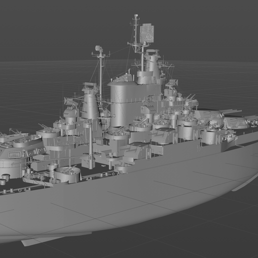 🚢 Digital model of the USS California・ OBJ File for 3D printing・Cults