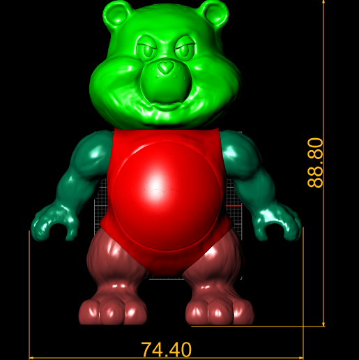 ️‍🔥 Tough Love Bear Duo Cute Muscle Chibi 3D Printable・ STL File for 3D ...