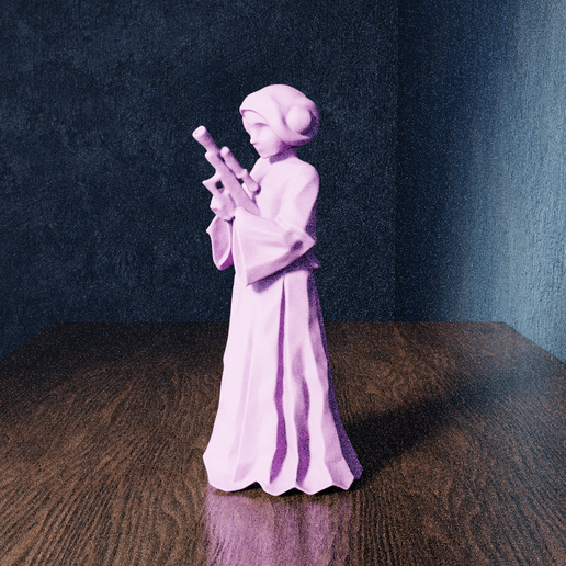 👸 Low Poly Princess Leia・ STL File for 3D printing・Cults