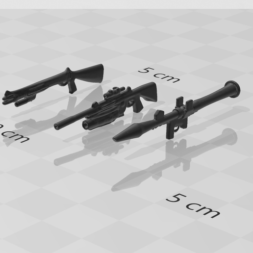 🪖 Set of 7 Military Style Tactical Weapons : Scale for Action Figures ...
