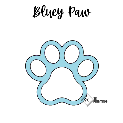 🐕 Bluey Dog Paw Outline Cookie Cutter・ STL File for 3D printing・Cults