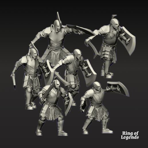 3D file 6x Super Orc Swordsman | Super Orcs | Fantasy | Ring of Legends ...
