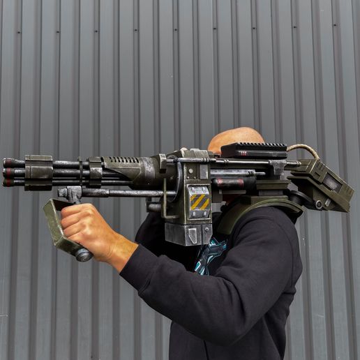 🔫 Shoulder Mounted Machine Gun Prop Replica Fallout New Vegas Cosplay ...