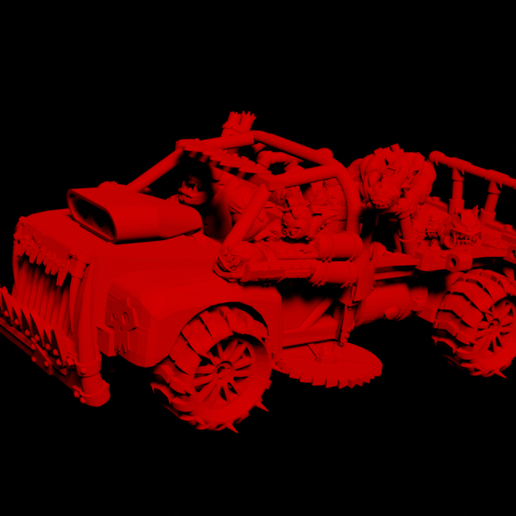 ⚔ Orc Ladz on Rowdy Critter Wagon・Free STL File for 3D printing・Cults
