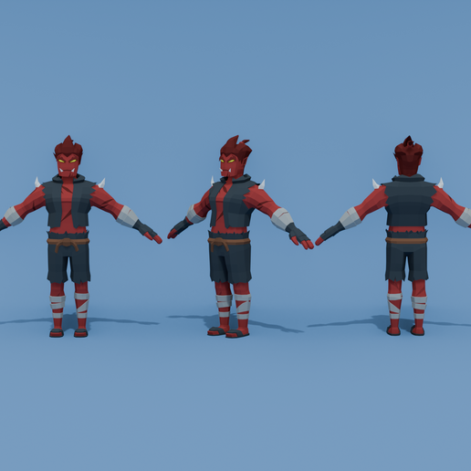 🖼️ low Poly Demons・ 3D File for ・Cults