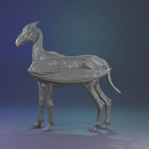 🎃 Magical Beast Pegasus Thestral horror Halloween myth・ STL File for 3D ...