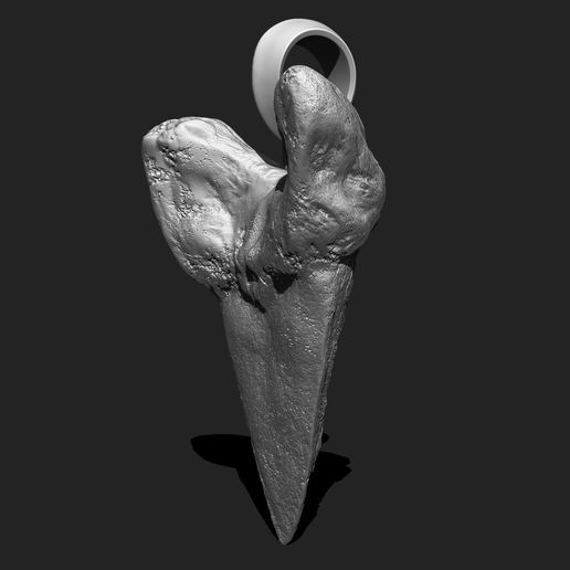 🦈 Shark Tooth Fossil - 3D Print Pendant・ 3D File for ・Cults