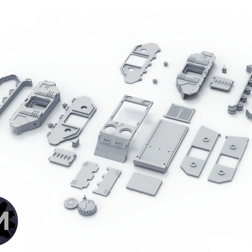 🦏 MARS PATTERN RHINO (32 mm)・ STL File for 3D printing・Cults