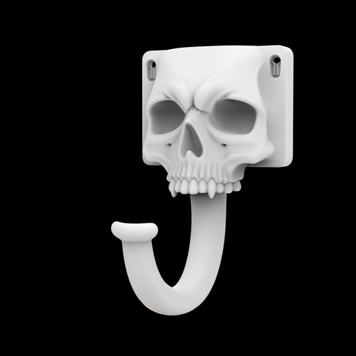 💀 Skull Wall Key Hook 3d Print Model・ STL File for 3D printing・Cults
