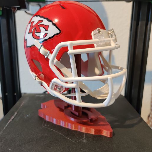 🪖 Riddell Mini Helmet Stand (Kansas City Chiefs)・ STL File for 3D ...