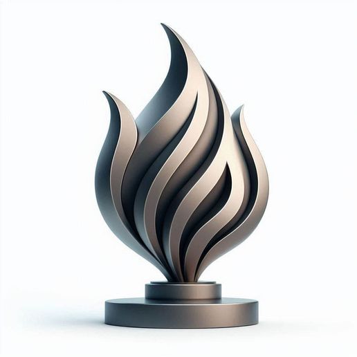 🔥 Stylized Flame Sculpture・ STL File for 3D printing・Cults
