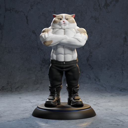 💪 Strong Cat・ 3D File for ・Cults